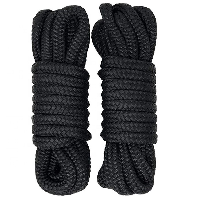 2-Pack,1/2 Inch,15FT Double Braid Nylon Dock line Mooring Rope Double ...