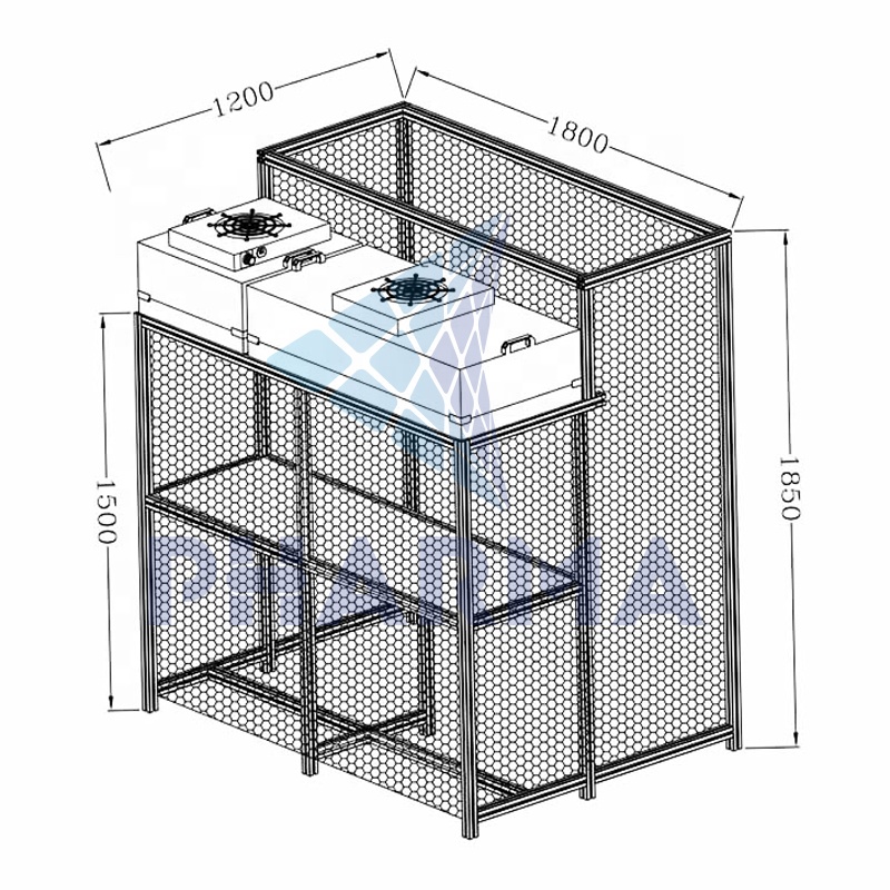 Downflow Booth SUS304 Fingerprint-proof Dispensing Down Flow Booth for ...